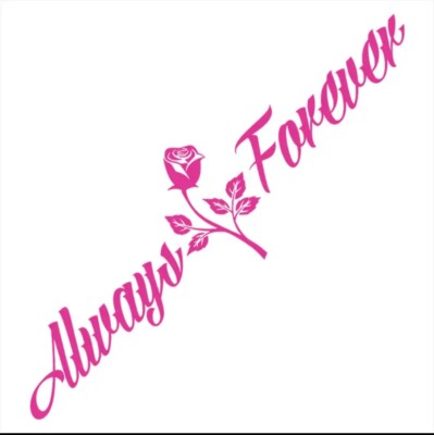Always And Forever Car Stickers JDM Windshield Banner Motivation 24cm X ...