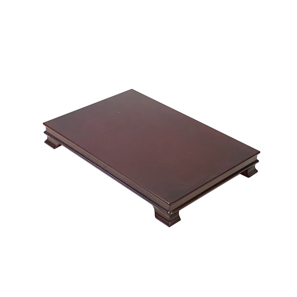 14" Burgundy Brown Wood Rectangular Table Top Stand Riser ws3379 | eBay