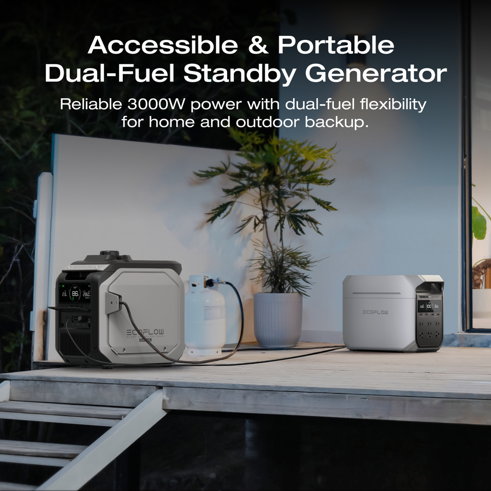 EcoFlow 2000W Smart Generator Dual Fuel LPG & Gas Powered for DELTA 3 ...