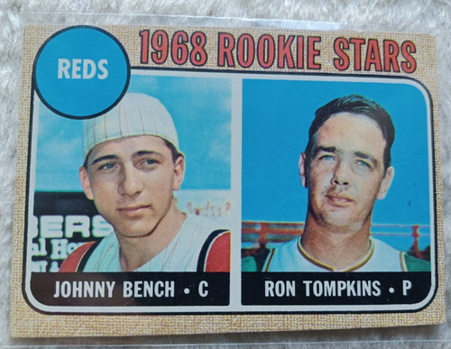 1968 Topps Johnny Bench Ron Tompkins 1968 Rookie Stars RC #247-ERR ...