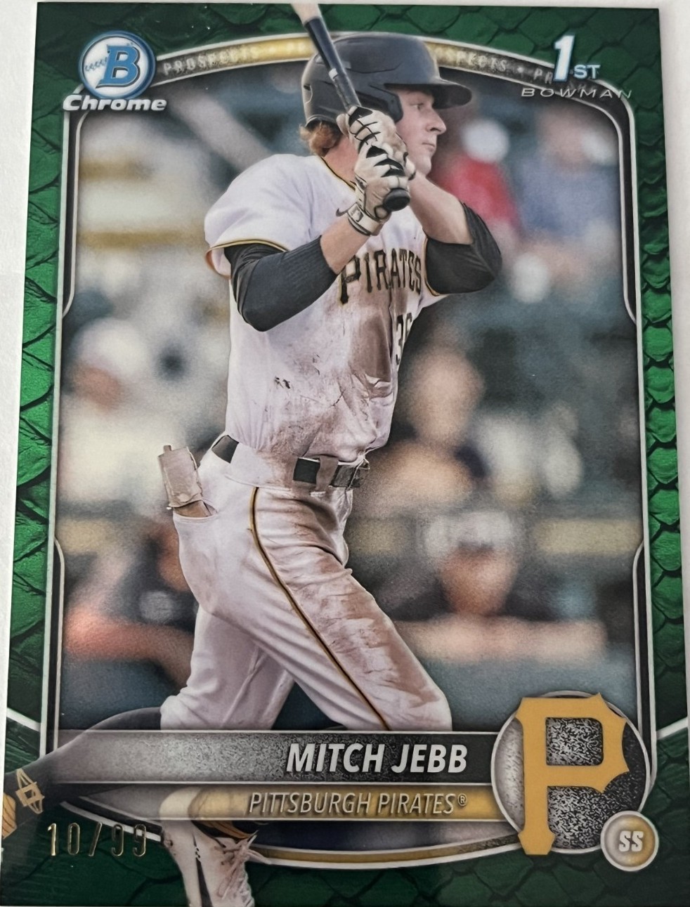 2025 Bowman - Chrome Prospects Mitch Jebb #BCP-41 Green Reptilian ...