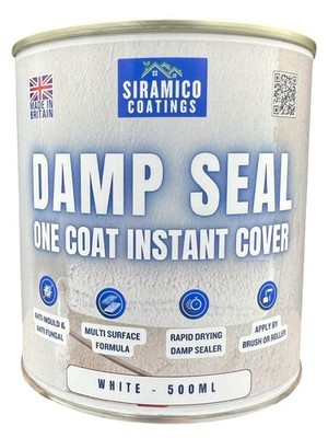 Damp Seal Paint One Coat | 500ml 1, 2.5 & 5 Litres Matt White | Fast ...