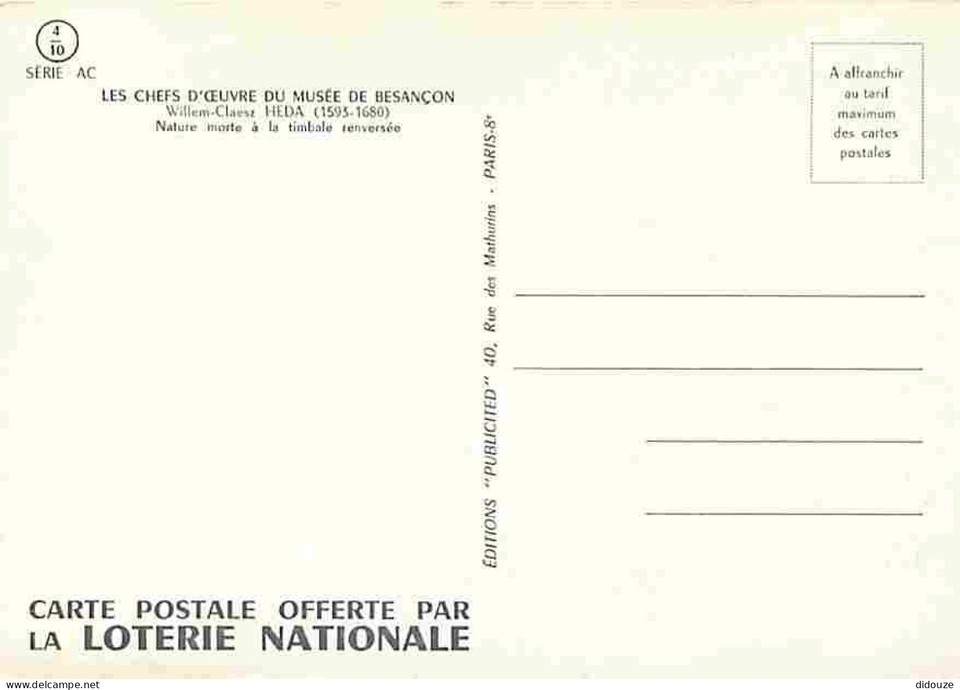 Art - Peinture - Willem-Claesz Heda - Nature Morte à la Timbale ...