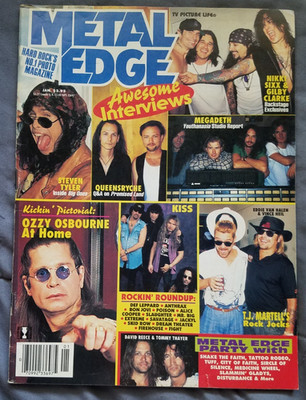 Metal Edge Magazine Jan 1995 Megadeth Candlebox KISS Bon Jovi OZZY ...