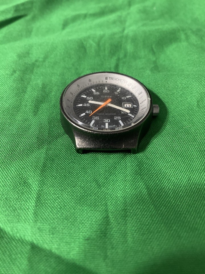 *RARE* Vintage 1978 Timex Black Max Tachometer Men’s Watch | eBay