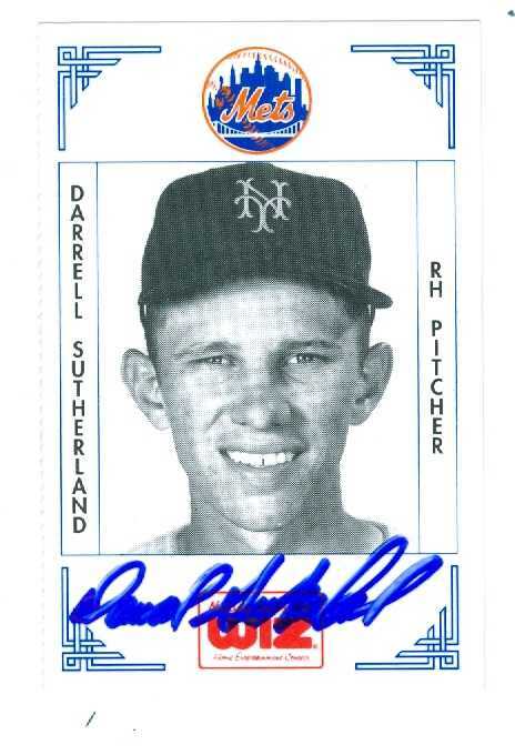 Darrell Sutherland autographed baseball card Mets 1991 Wiz mini 389 | eBay