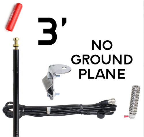 Firestik FG3-648-B 3' No Ground Plane CB Antenna Complete Kit w/Tip ...