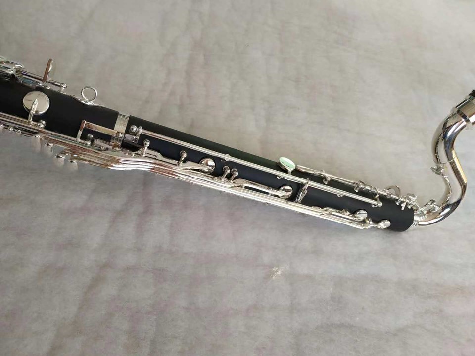 High grade Nickel plated Bb key bass clarinet Low C type ,Tone: Bb ...