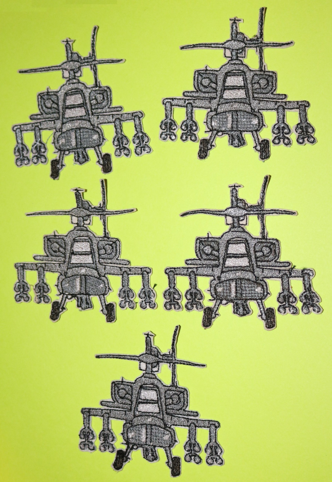 APACHE HELICOPTER Patch Lot of 5 - Attack Longbow Army AH-64 die cut | eBay