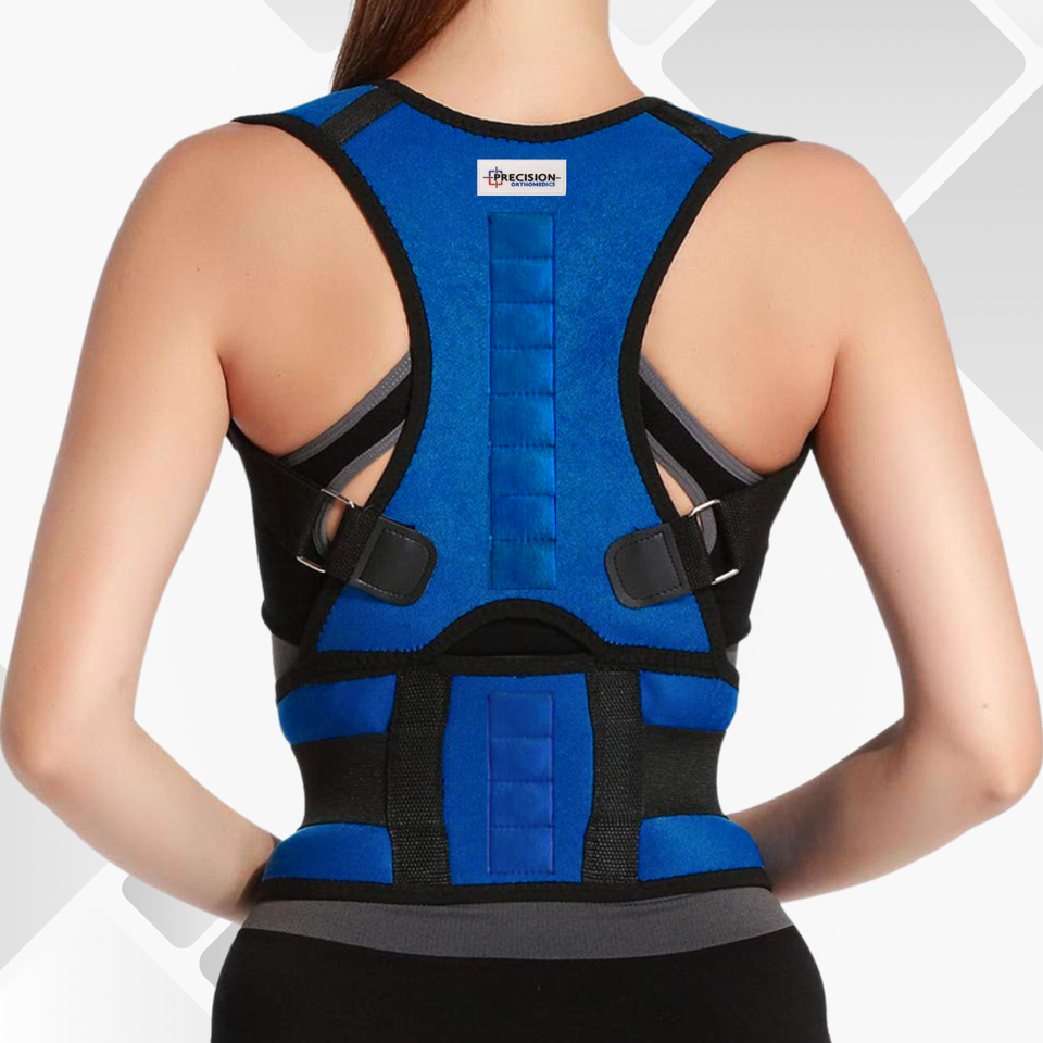 NEOPRENE MAGNETIC POSTURE CORRECTOR BAD BACK LUMBAR SHOULDER SUPPORT ...
