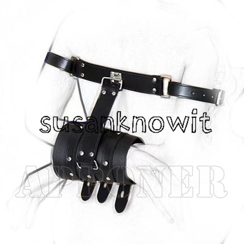 Full Body Leather Restraint Straps Behind Back Binding Arm Binder Glove ...