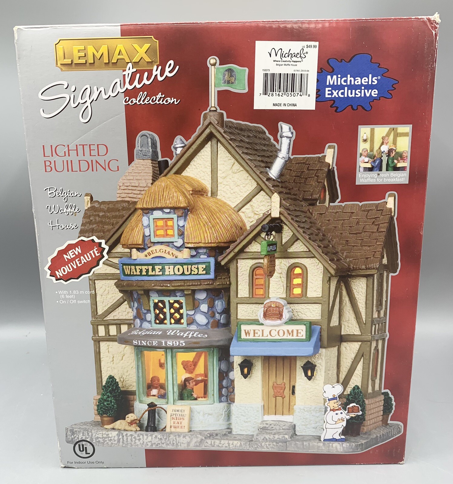 Lemax Belgian Waffle House Lighted Christmas Village MISSING SIGN ...