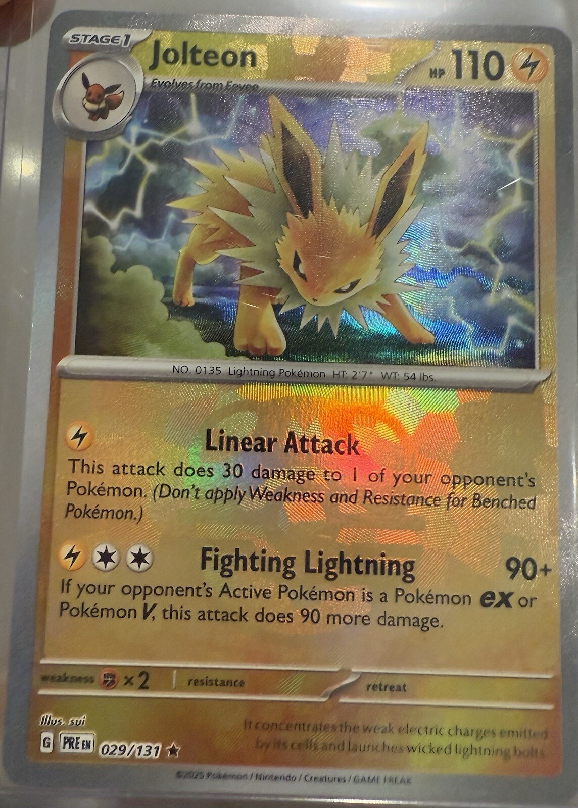 Jolteon (Master Ball Pattern) 029/131 Sv: Prismatic Evolutions Holo | eBay