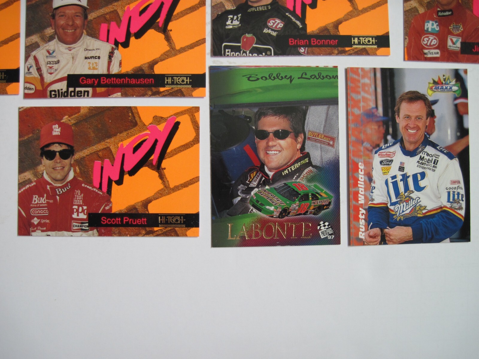 NASCAR INDY Auto Racing 34 Card Lot Jeff Gordon Rusty Wallace Bobby ...