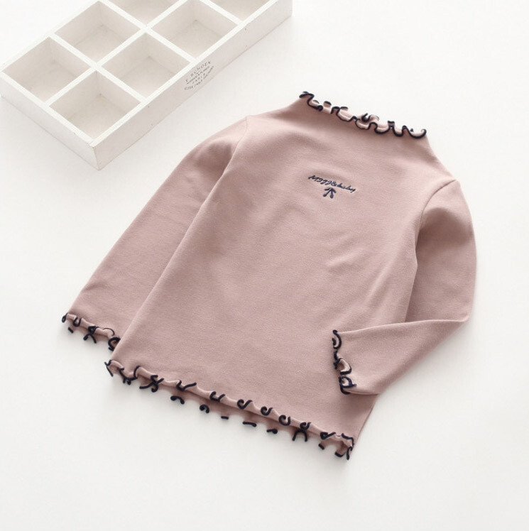 US Toddler Kids Girls Ruffle Turtleneck Long Sleeve Tops Tee Shirts ...