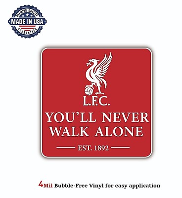 LIVERPOOL SOCCER ENGLAND VINYL DECAL STICKER CAR BUMPER 4MIL BUBBLE ...