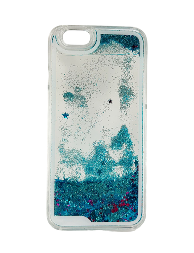 Star Glitter Waterfall Phone Case for iPhone 6/6s, Blue | eBay