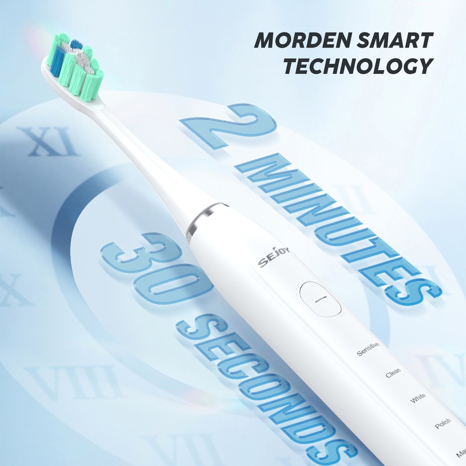 Sonic Electric Toothbrush USB Rechargeable Power Toothbrush with 12 ...