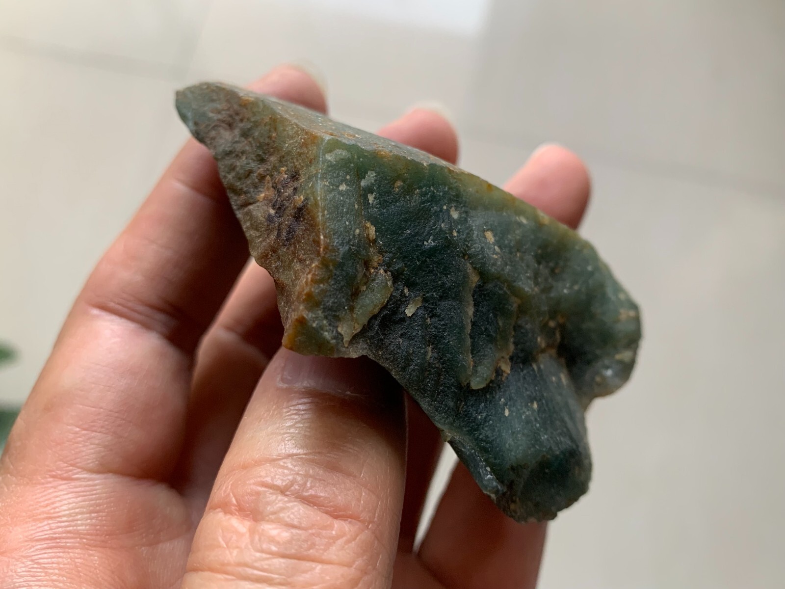 105g Genuine Guatemala Natural Jade Jadeite Rough Raw Slabs Cabbing ...