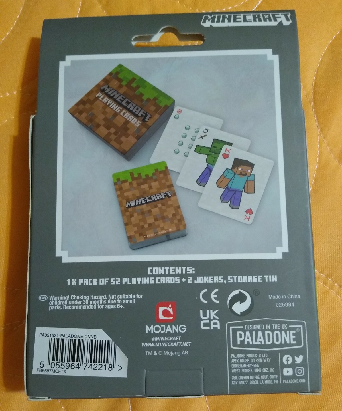 Minecraft Playing Cards Standard Card Deck in Collector Storage Tin 🆕🆓 ...