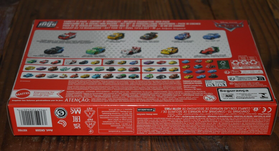 DISNEY PIXAR CARS MINI GLOBAL RACERS CUP 10-PIECE VARIETY SET HXY65 LMQ ...