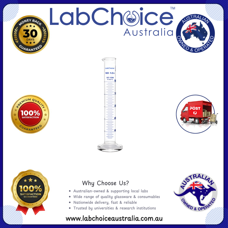 Measuring Cylinder Class B Graduated Spout Safety Collar Laboratory ISO ...