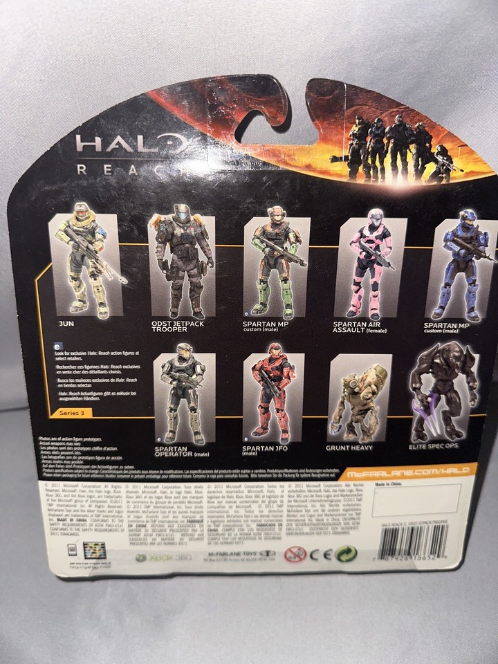 2011 Halo Reach Series 3 UNSC ODST JETPACK TROOPER 5.25" Figure ...