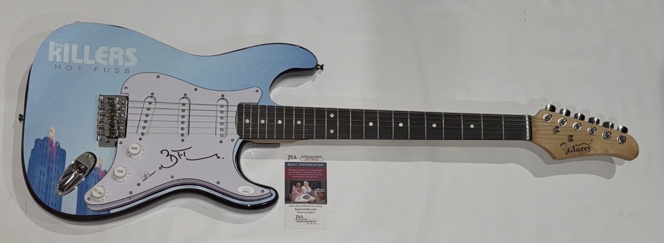 BRANDON FLOWERS SIGNED CUSTOM HOT FUSS ELECTRIC GUITAR THE KILLERS JSA ...