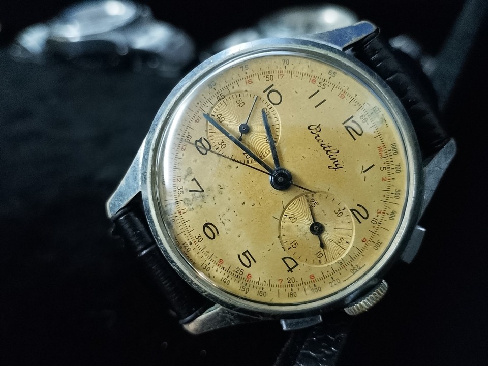 Rare 1948 Vintage Breitling Premier Chronograph Venus 188 "Tropical ...