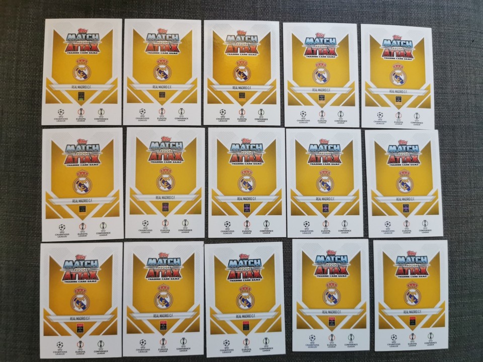 REAL MADRID Champions League Winner TOPPS MATCH ATTAX 2024/25 15 Cards ...