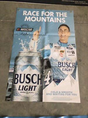 Rare 🆕 NEW 2’x3’ NASCAR RACE FOR THE MOUNTAINS BUSCH BANNER KEVIN ...