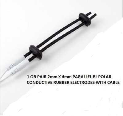 PARALLEL BI POLAR CONDUCTIVE RUBBER TUBE LOOPS BANDS ESTIM TENS ELECTRO ...