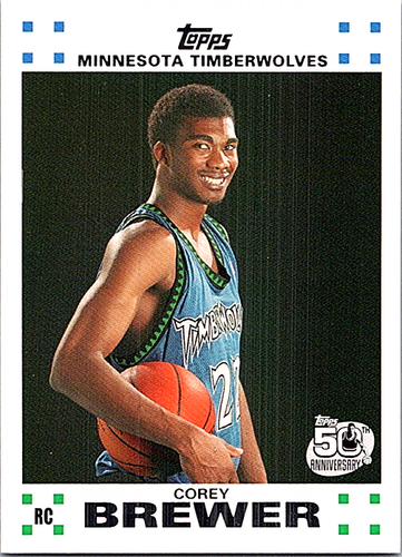 2007-08 Topps Rookie Basketball #7 Corey Brewer Timberwolves | eBay