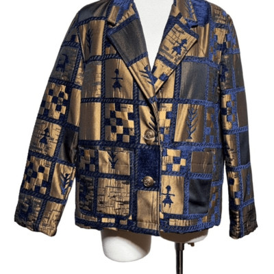 Expose Jacket Chenille Blazer Tapestry Blazer Patchwork Size Medium | eBay