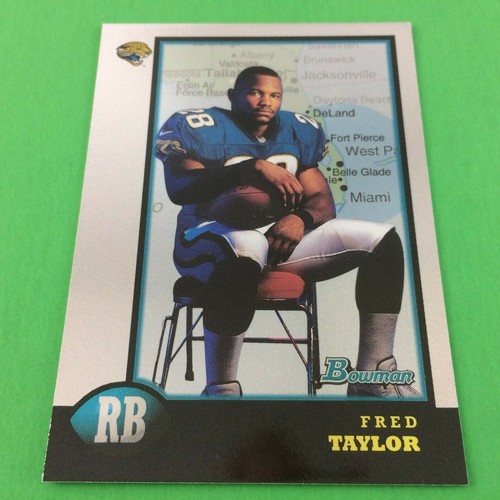 Fred Taylor 1998 Bowman Interstate Parallel Rookie Card #11 NFL Jaguars ...