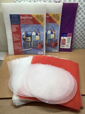 Lot Of 42 Darice & Uniek Crafts 7-Mesh 10.5” X 13.5” Plastic Canvas ...