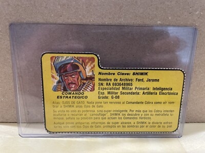 Gijoe Shimik Filecard Argentina Plastirama | eBay