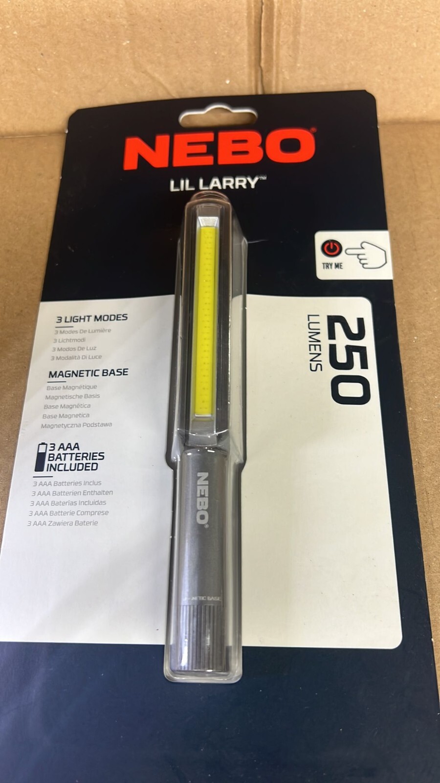 NEBO Lil Larry Outdoor Walking Hiking Winter Work COB Work Flashlight ...