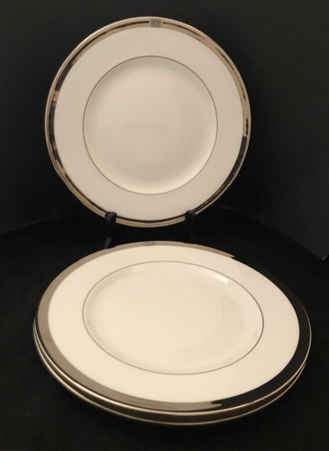 3 Lenox Classics Collection Jewel Platinum 11" DINNER PLATES Fine Bone ...