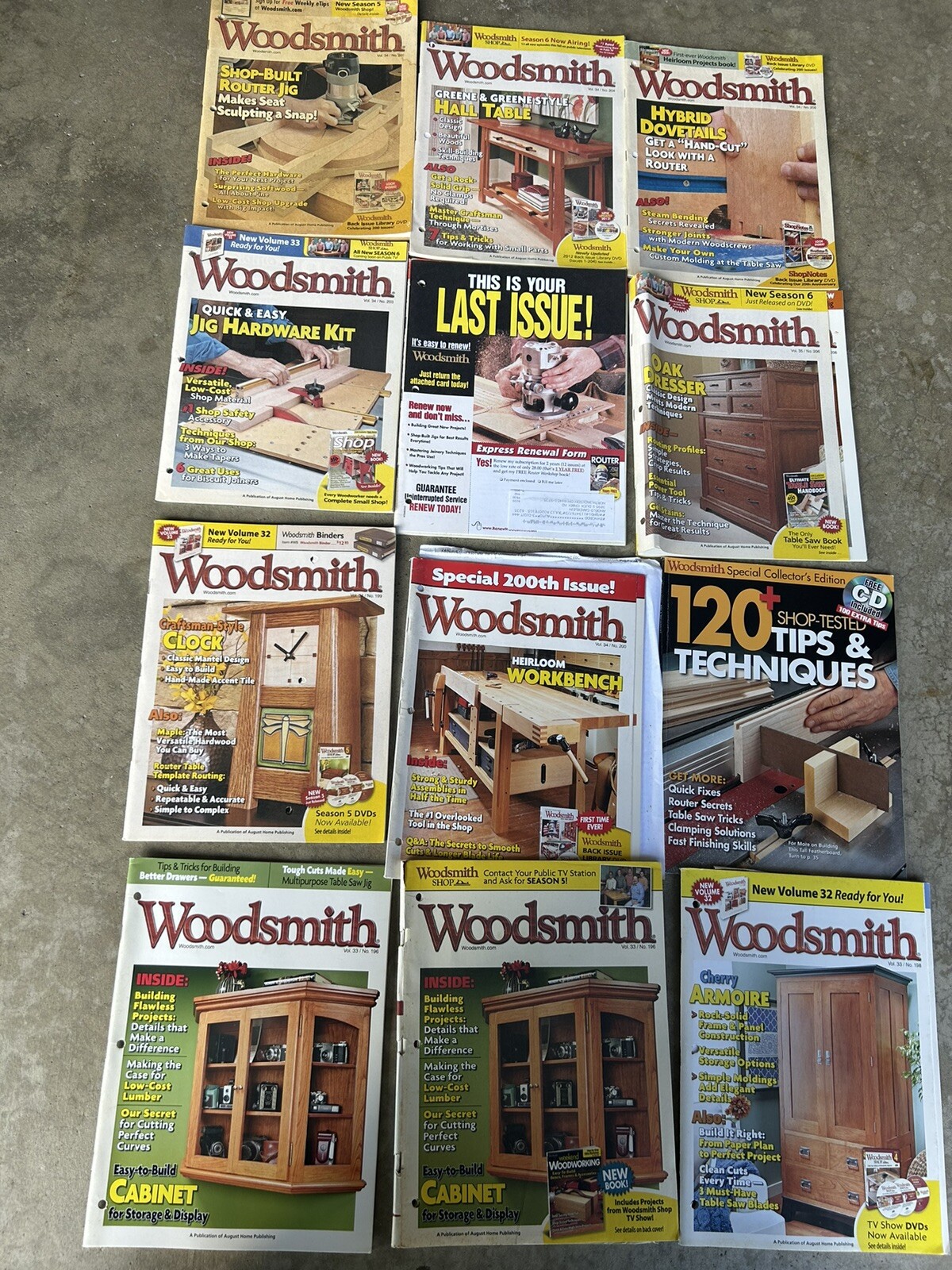 Woodsmith Magazine Back Issues lot of 12 | eBay