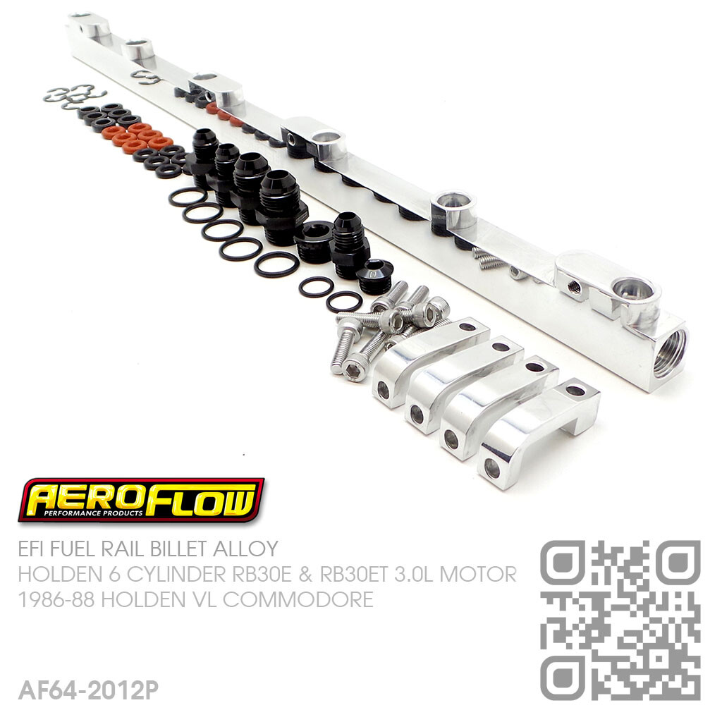 AEROFLOW BILLET ALLOY FUEL RAIL 6-CYL RB30E 3.0L [HOLDEN VL COMMODORE ...