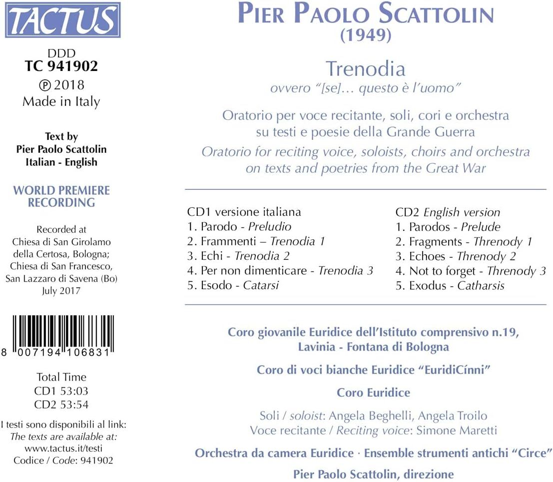 Scattolin Trenodia [Various] [Tactus TC 941902] | eBay