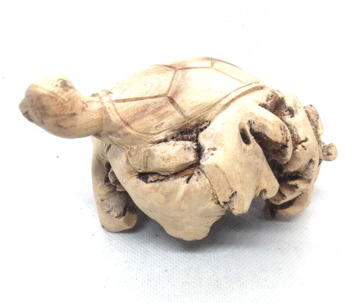 Vintage Hand Carved Wooden Carving Sculpture Art Decor Turtle #1 | eBay UK