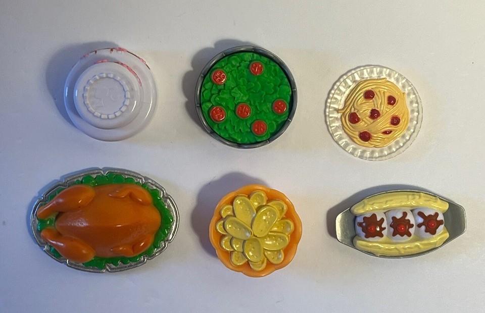 Barbie Doll Misc Kitchen Dishes Food Miniature Meat Turkey Chicken ...