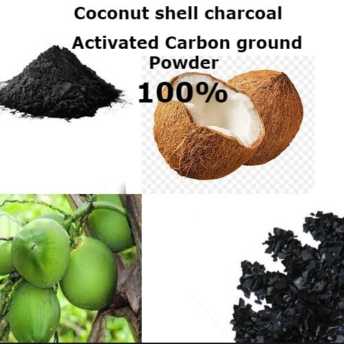 Coconut shell charcoal Activated Carbon ground Powder 100% Natural pure ...