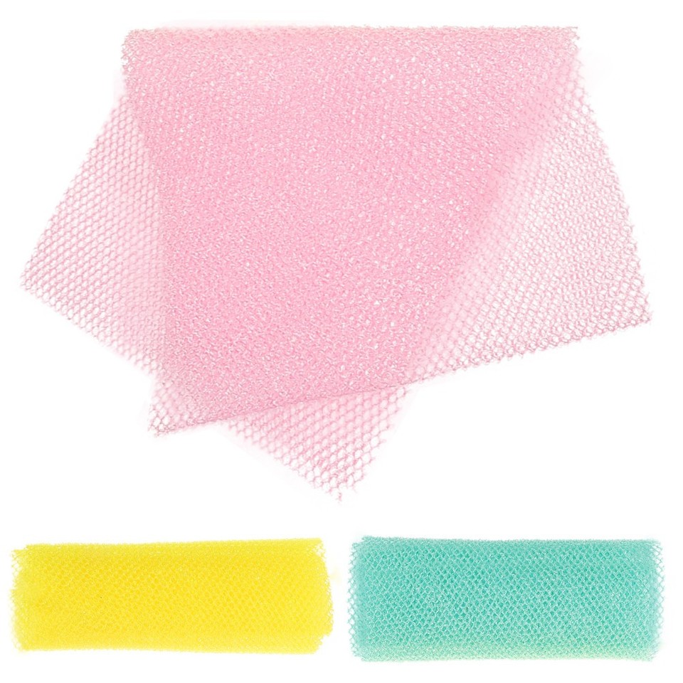 3 Pcs African Net Sponge Exfoliating Bath Washing Nets Body Scrubber ...