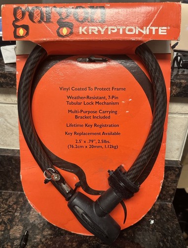 Kryptonite Gorgon Chain Bicycle Lock 2.5' x .79”w/Multi-Purpose ...