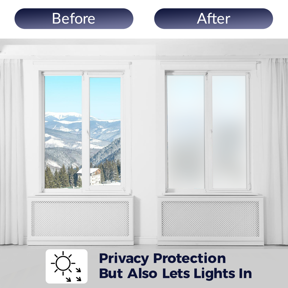 Frosted Window Film Vinyl * Total Privacy Glass Without Blocking The ...