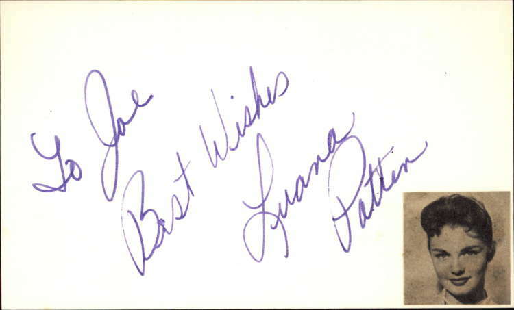 Luana Patton D.1996 Actress Song of the South Signed 3" x 5" Index Card ...