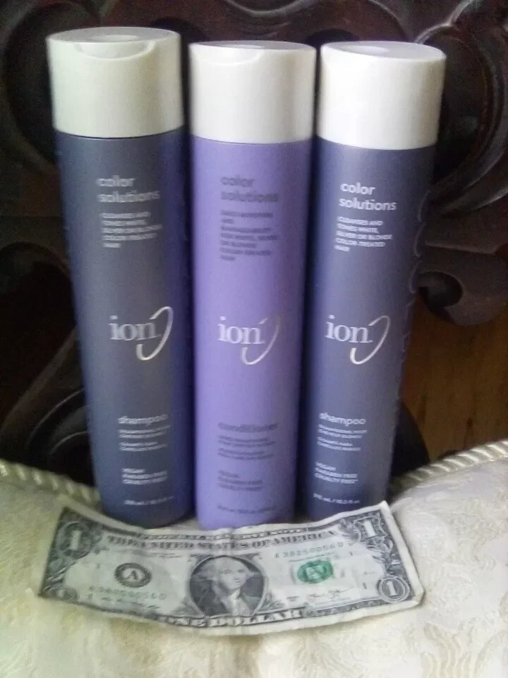 3 Ion Cool BLONDE Color Solutions Purple BLUE 2 Shampoo & 1 Conditioner ...